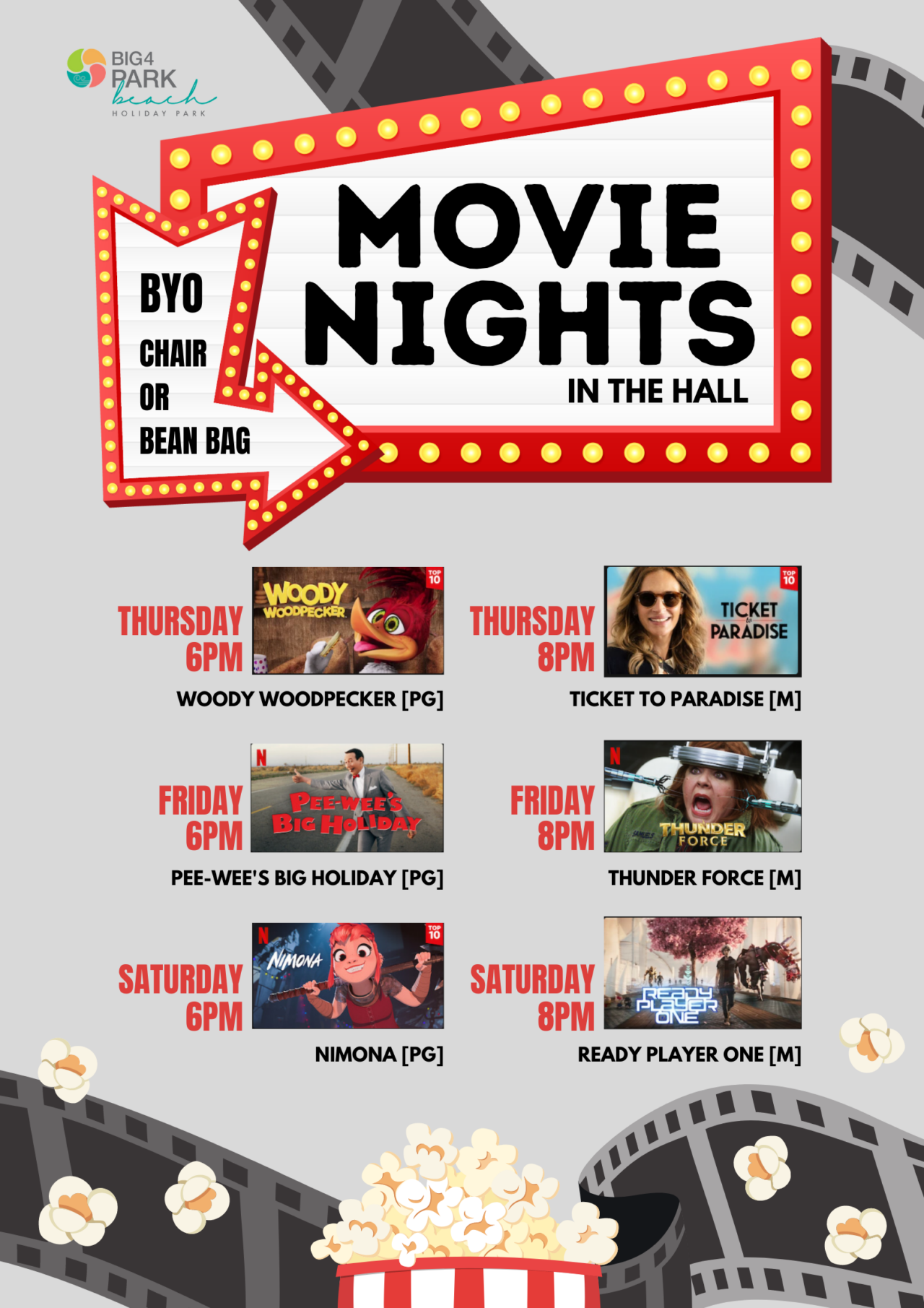 JULY Movie Nights - Coffs Coast Holiday Parks