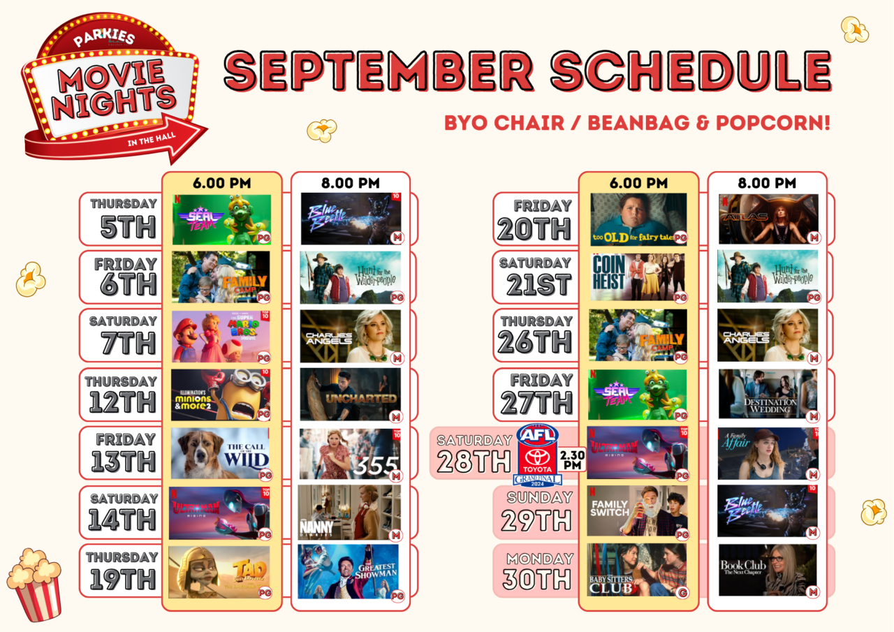 SEPTEMBER Movie Nights - Coffs Coast Holiday Parks